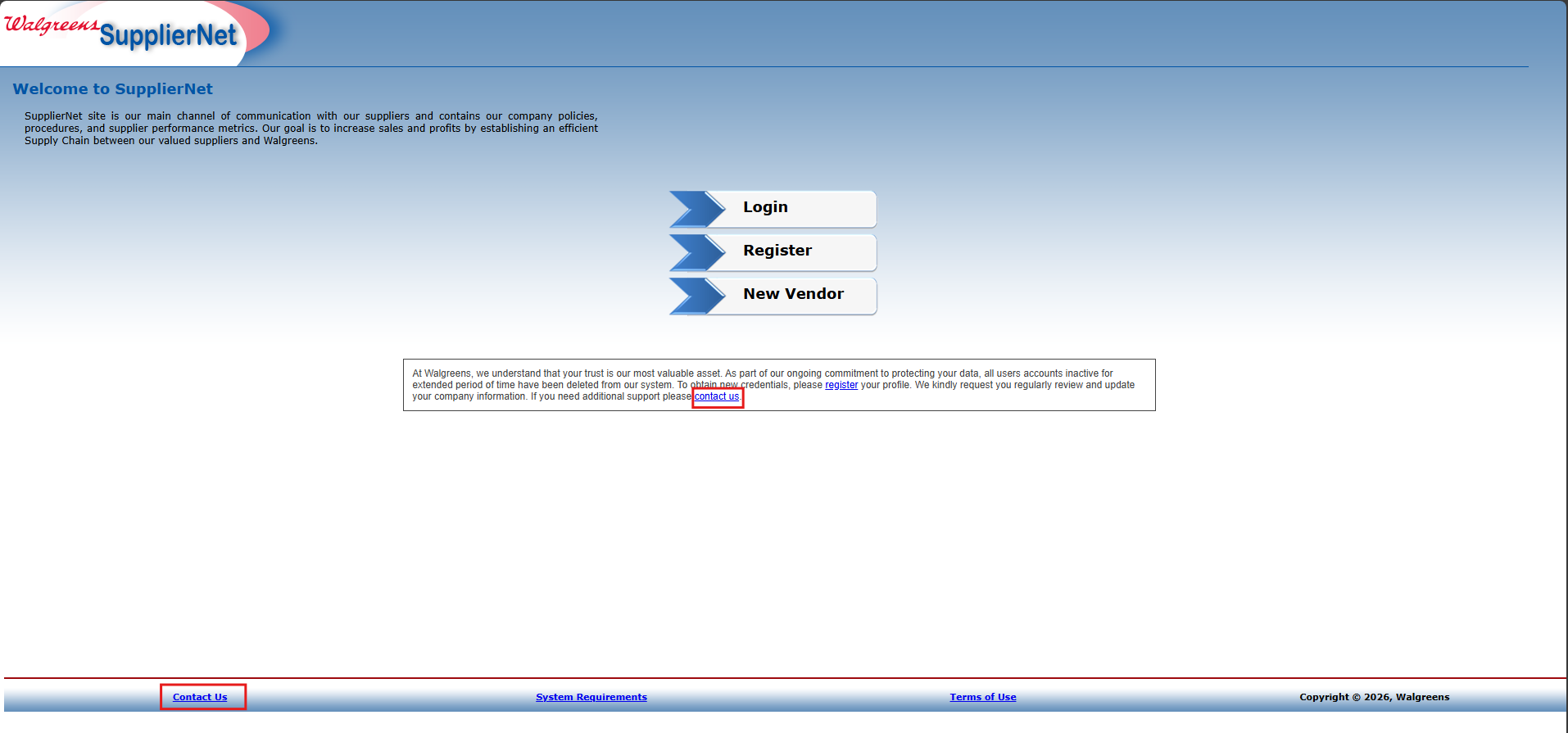 Obtaining SupplierNet Support – Walgreens External Stibo Support